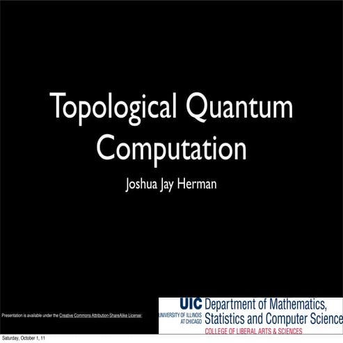 Topological quantumcomputation | PDF