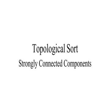 Topologicalsort Using C As Development Languagepptx 