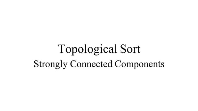 Topologicalsort Using C As Development Languagepptx