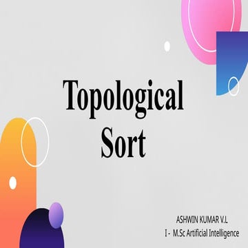 An Introduction To Topological Sortpptx Technology And Computing