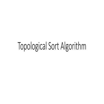 Topological Sort Algorithmpptx 8193
