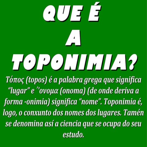 Toponimia aspontes ppt | PPT