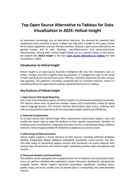 Getting Started with Helical Insight An Open Source Alternative to ...