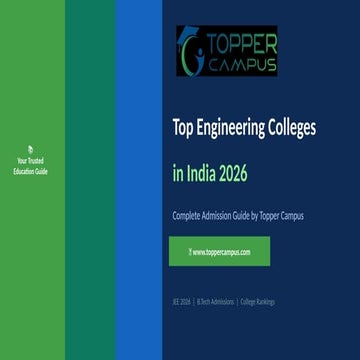 India college admissions guide 2026 I Topper Campus | PPTX