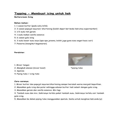 Topping kek | DOCX