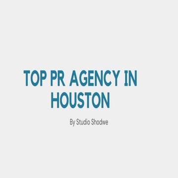 Top PR Agency in Houston | PPTX