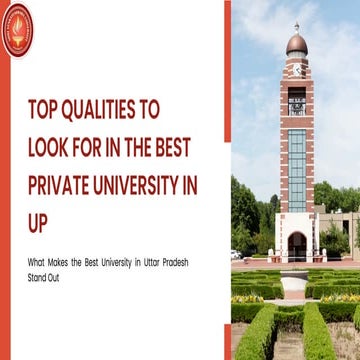 Top Qualities to Look for in the Best Private University in UP.pdf