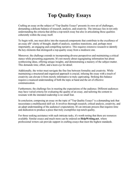 Essay Proposal Examples | PDF