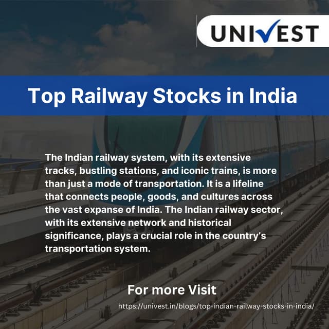 Top Railway Stocks in India in 2024 - India | PPTX