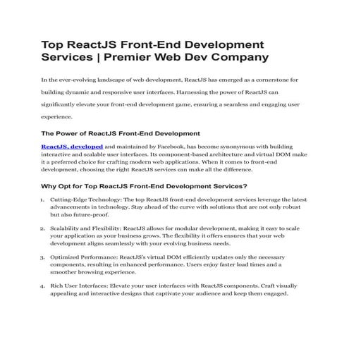 Top Reactjs Front Pdf