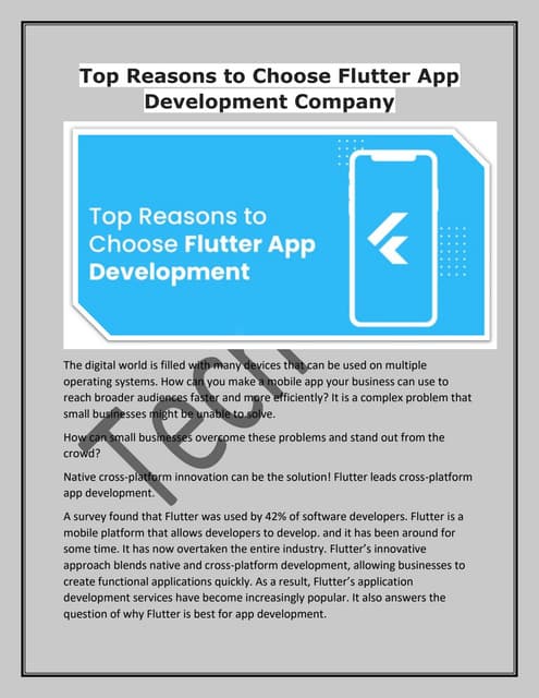 Top 10 Flutter Ides For App Developmentpptx