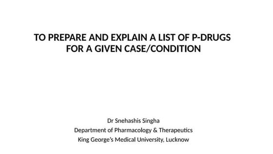 P drug concept | PPT