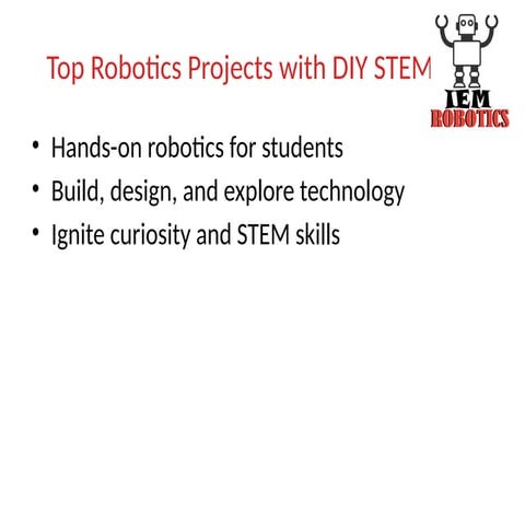 DIY STEM Robotics Projects for Kids || IEM Robotics || | PPTX