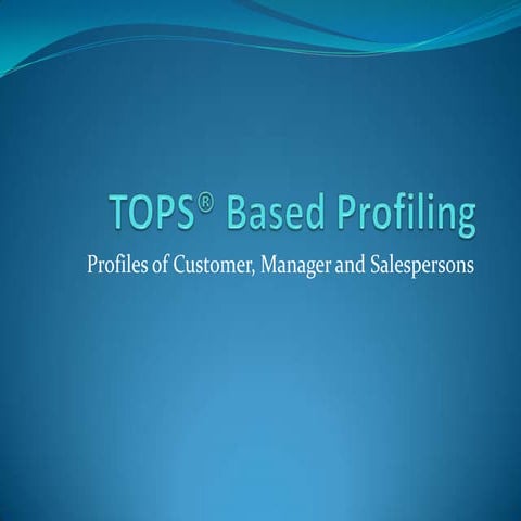 Tops Based Profiling | PPTX