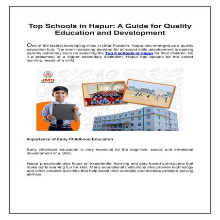 Top Schools in Hapur, A Guide for Quality Education and Development.pdf