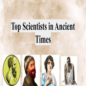 Top scientists in ancient times | PDF