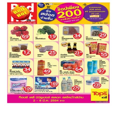 โบรชัวร์โปรโมชั่น Tops daily มีนาคม54 | PDF