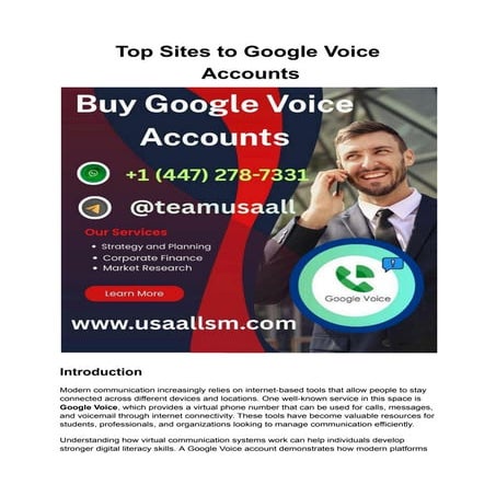 Top 0.7 Website to Purchase Google Voice Accounts in 2026.docx