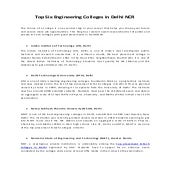 Top Six Engineering Colleges in Delhi NCR | PDF