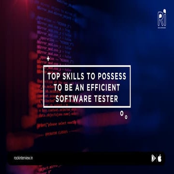 Top Skills To Be A Good Software Tester | PPT
