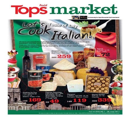 โบรชัวร์โปรโมชั่น Tops market 1 14 มิย.54