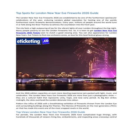 London New Year Eve Fireworks Attract Massive Worldwide Viewership and ...