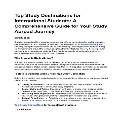 Top Study Destinations for International Students_ A Comprehensive Guide for Your Study Abroad ...