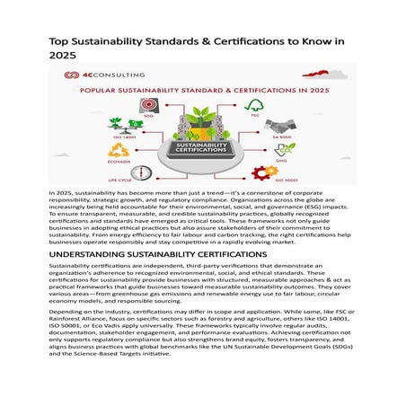 Top Sustainability Standards & Certifications to Know in 2025 | PDF