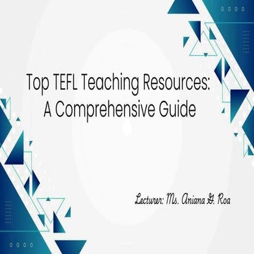 Top TEFL Teaching Resources A Compre.hen