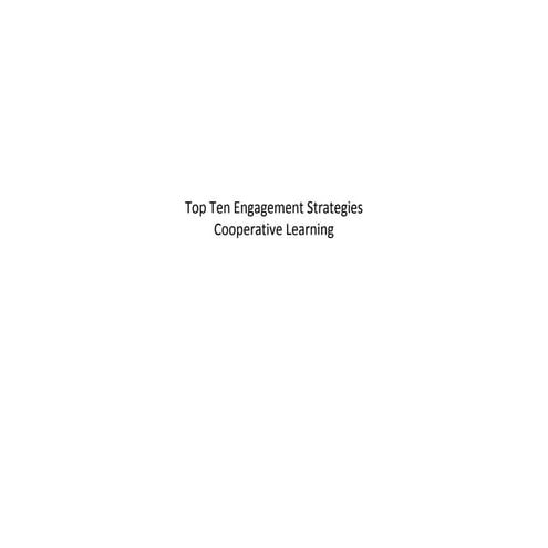 Top ten engagement strategies cards | PDF | Homework and Study | Education