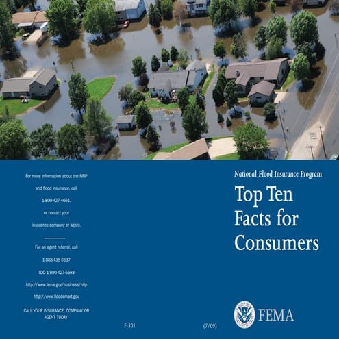 Top Ten Flood Insurance Facts For Consumers | PDF