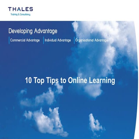 Top Tips to Online Learning | PPT | Online Education | Education