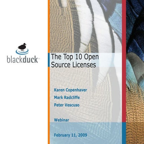 Top Ten Open Source Licenses Ppt