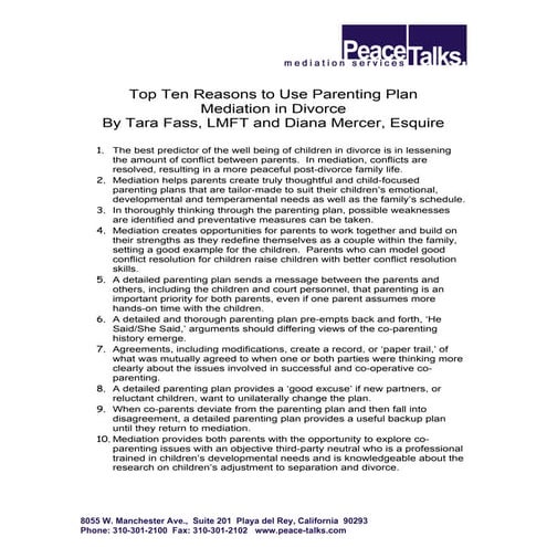 Powerpoint parenting plans for children with special needs | PPTX