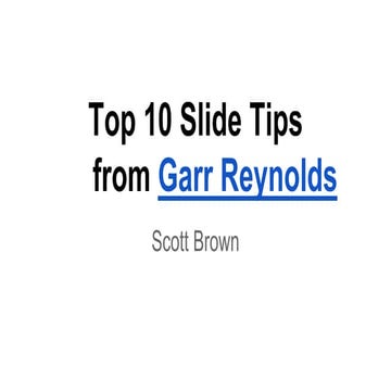 Top Ten Slide Tips | PPT