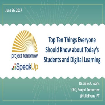 Top 10 Things Everyone Should Know about Today’s Students and Digital ...