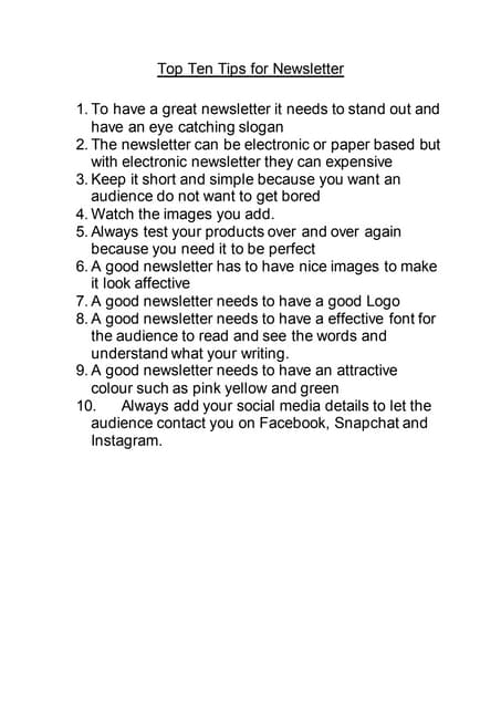 Top ten tips for magazine adverts | PDF