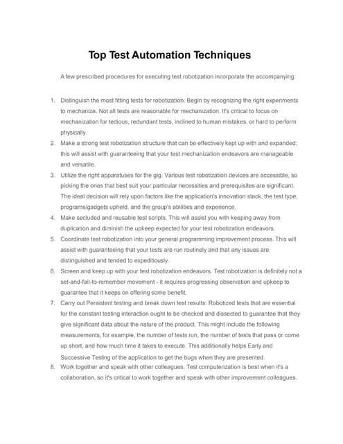 Building a Future-Proof Test Automation Strategy: From Planning to ...