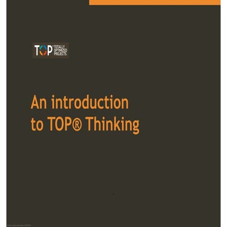 Understanding TOP® Thinking and why it increases your projects' ROI | PDF