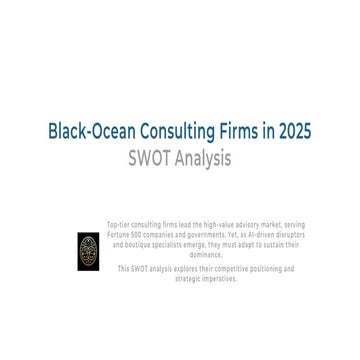 SWOT Analysis, Top-Tier Consulting Firms in 2025 | PDF