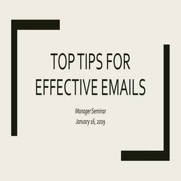 Top tips for effective emails | PPTX