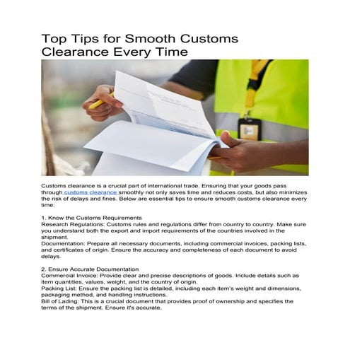 Top Tips for Smooth Customs Clearance Every Time.docx