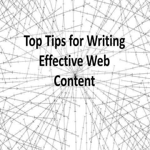 Top tips for writing effective websites | PPTX