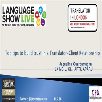 Top tips to build trust in a translator-client relationship | PPT