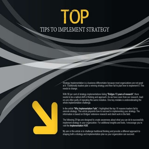 Top tips to implement strategy | PPTX