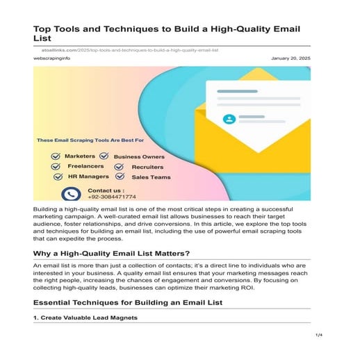 Top Tools and Techniques to Build a High-Quality Email List.pdf