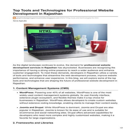 Top Tools and Technologies for Professional Website Development in ...