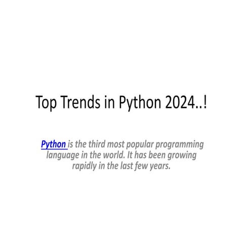 Top Trends In Python 2024pptx 