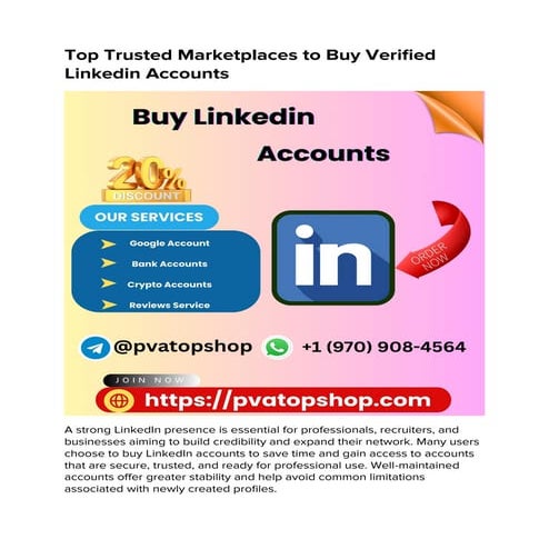 How To Buy LinkedIn Accounts – 100% PVA, Aged & Bulk..docx