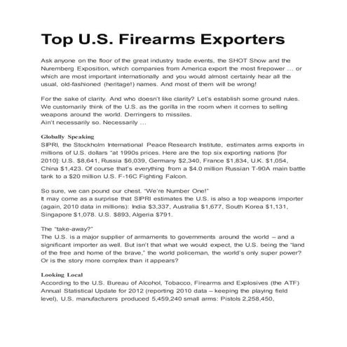 International Weapon Industry | PPTX